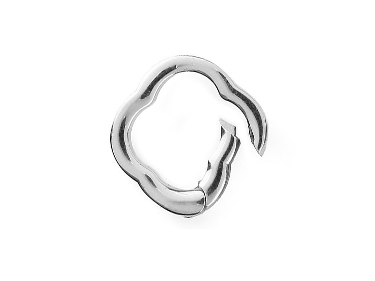 Sterling Silver Clover Invisible Clasp 16mm