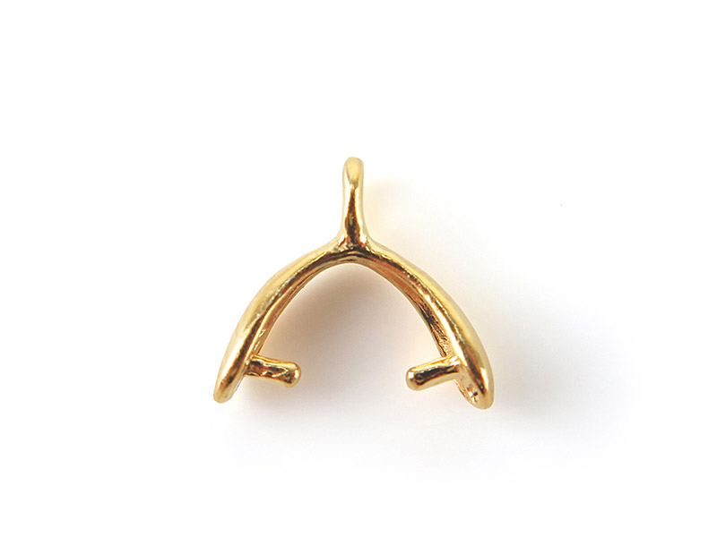 Gold Plated Silver Pinch Bail 9mm