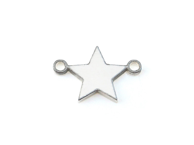 Sterling Silver Star Connector 9mm