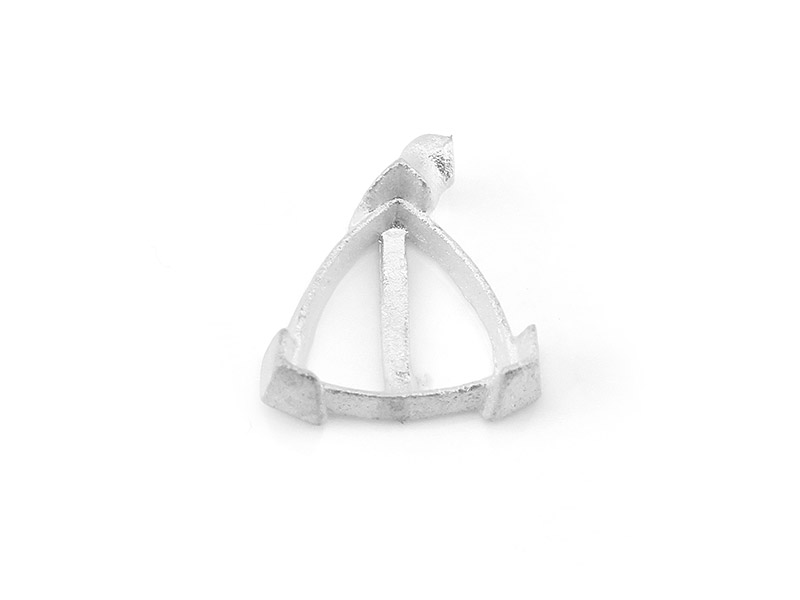 Sterling Silver Trilliant Prong Setting 8mm