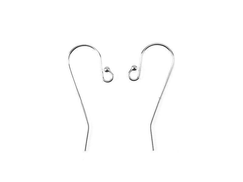 Sterling Silver Ball End Ear Wire ~ PAIR