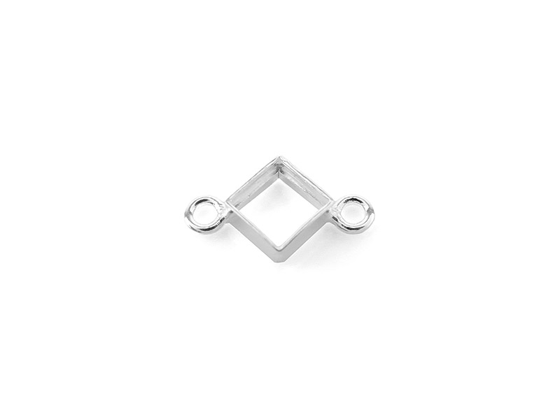 Sterling Silver Square Bezel Connector 3mm