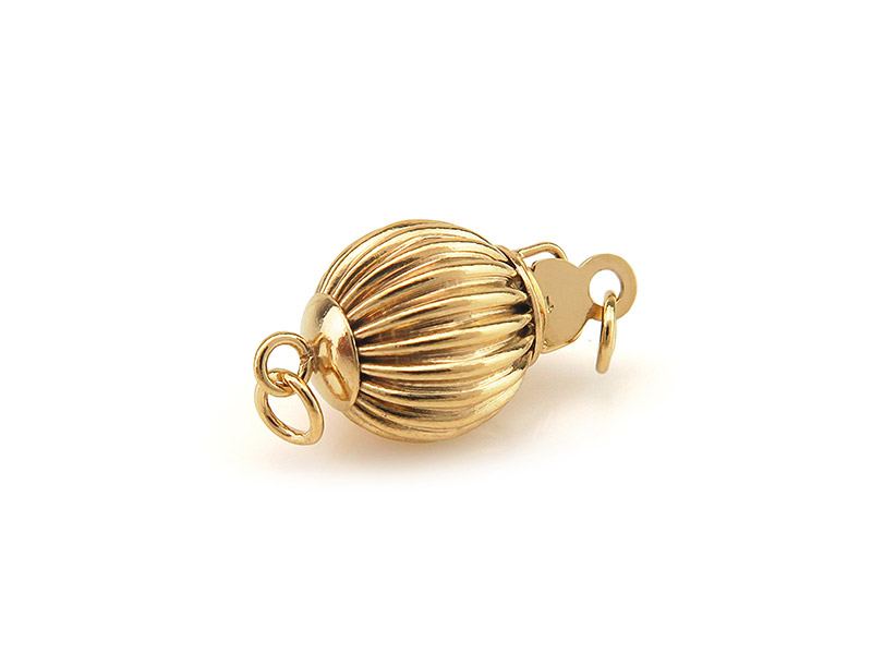 Gold Filled Corrugated Bead Clasp 8mm
