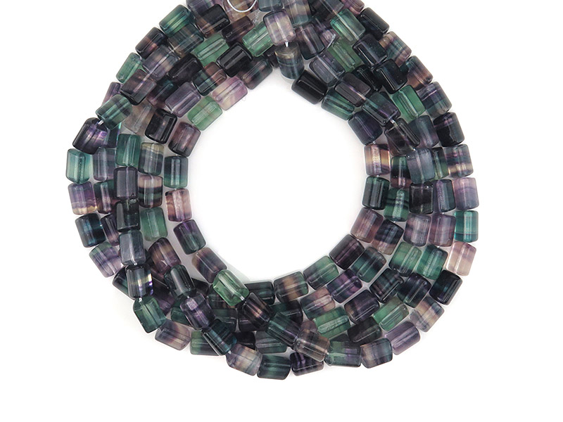 AA+ Fluorite Smooth Triangular Tube Beads 13.75-14mm ~ 16" Strand