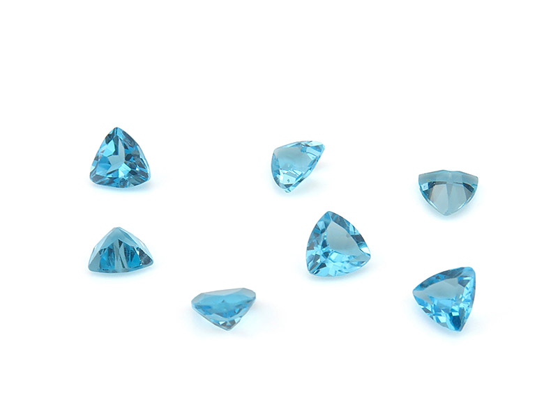 Swiss Blue Topaz Faceted Trilliant ~ Various Sizes