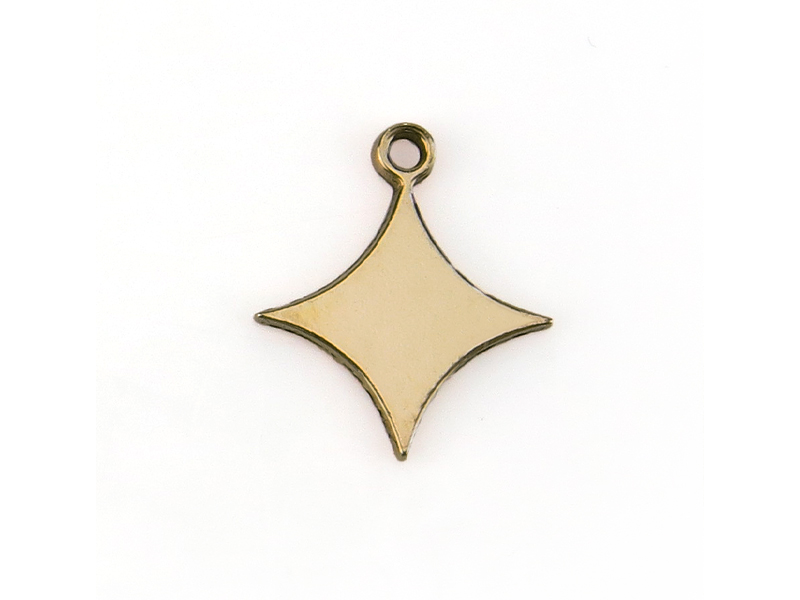 Gold Filled Sparkle Star Charm 9mm