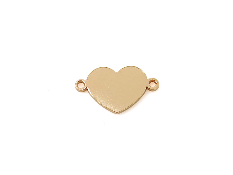 Gold Filled Heart Connector 9.75mm
