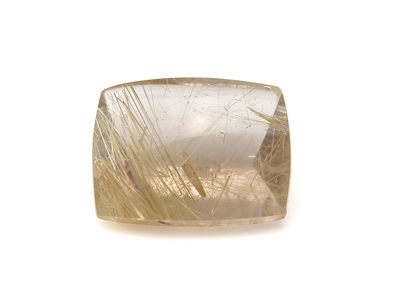 Golden Rutilated Quartz Faceted Elongated Cushion 19.25mm