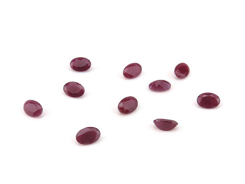 Ruby Faceted Oval 6mm x 4mm