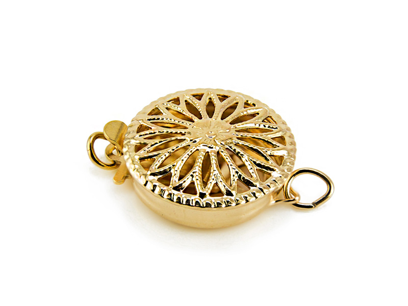 Gold Filled Filigree Round Clasp 12mm