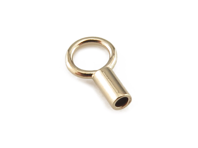 Gold Filled Crimp End Cap 1mm ID