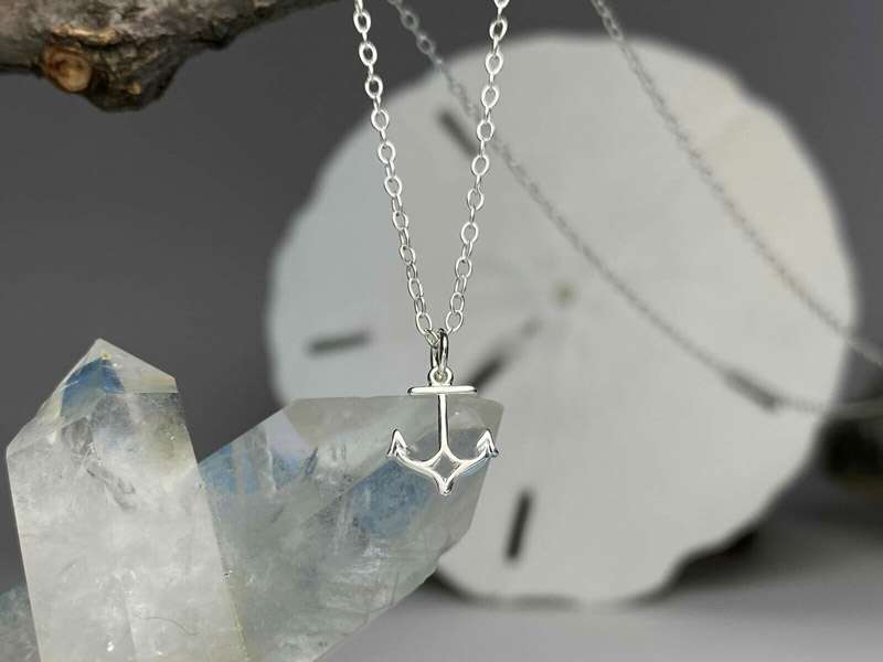 Sterling Silver Anchor Charm 10mm