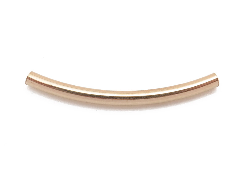 Gold Filled Curved Tube 25mm x 2mm