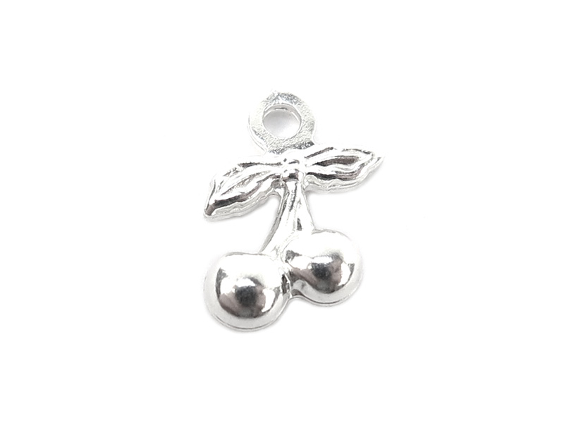 Sterling Silver Cherry Charm 10.5mm