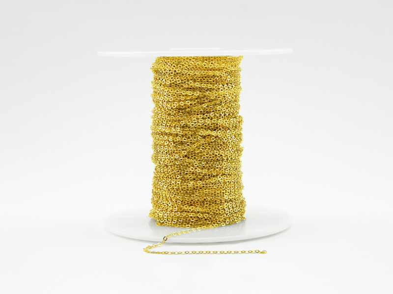 Gold Filled Flat Cable Chain 2.25mm x 1.75mm ~ by the Foot