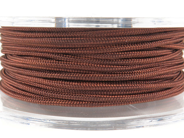 Griffin Braided Nylon Cord ~ 1.0mm ~ Dark Brown ~ 25 metres
