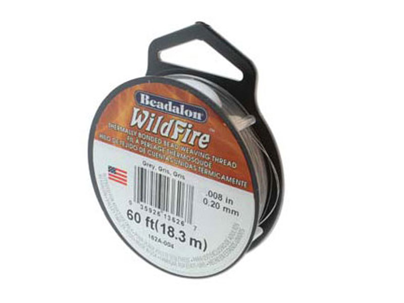 Beadalon Wildfire 0.008" (0.20mm) - Grey - 18 metres