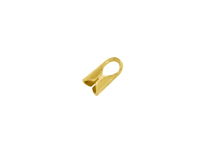 Gold Plated Vermeil Silver Round End Cap 2mm